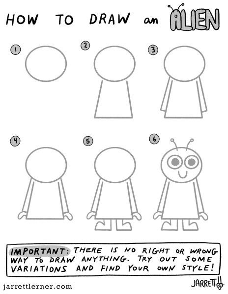 how to draw an alien – Jarrett Lerner